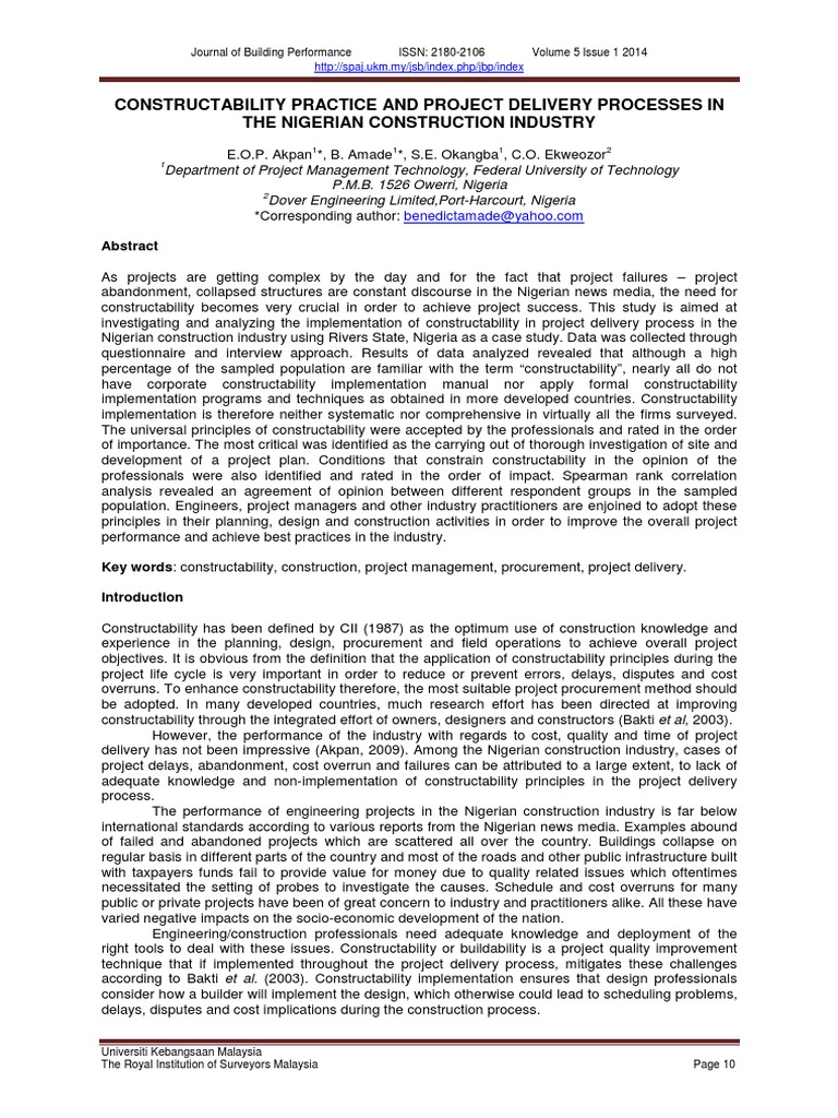 ARTIGO 5B - Buildability - Constructability Practice and Project ...