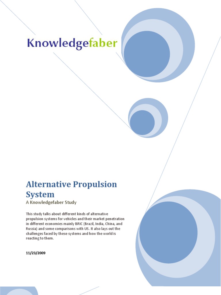 Alternative Propulsion Systems Overview | PDF | Biofuel | Hybrid ...
