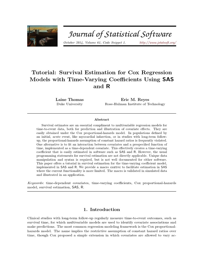 Tutorial: Survival Estimation For Cox Regression Models With Time ...