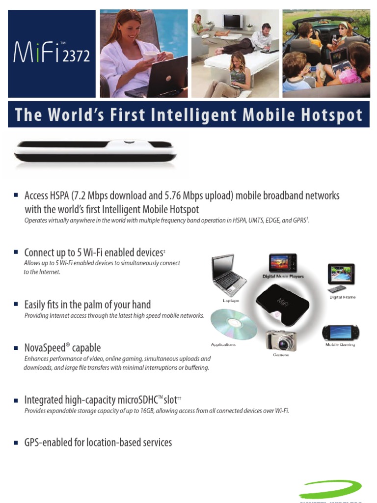 MiFi 2372 Datasheet | PDF | Wi Fi | High Speed Packet Access