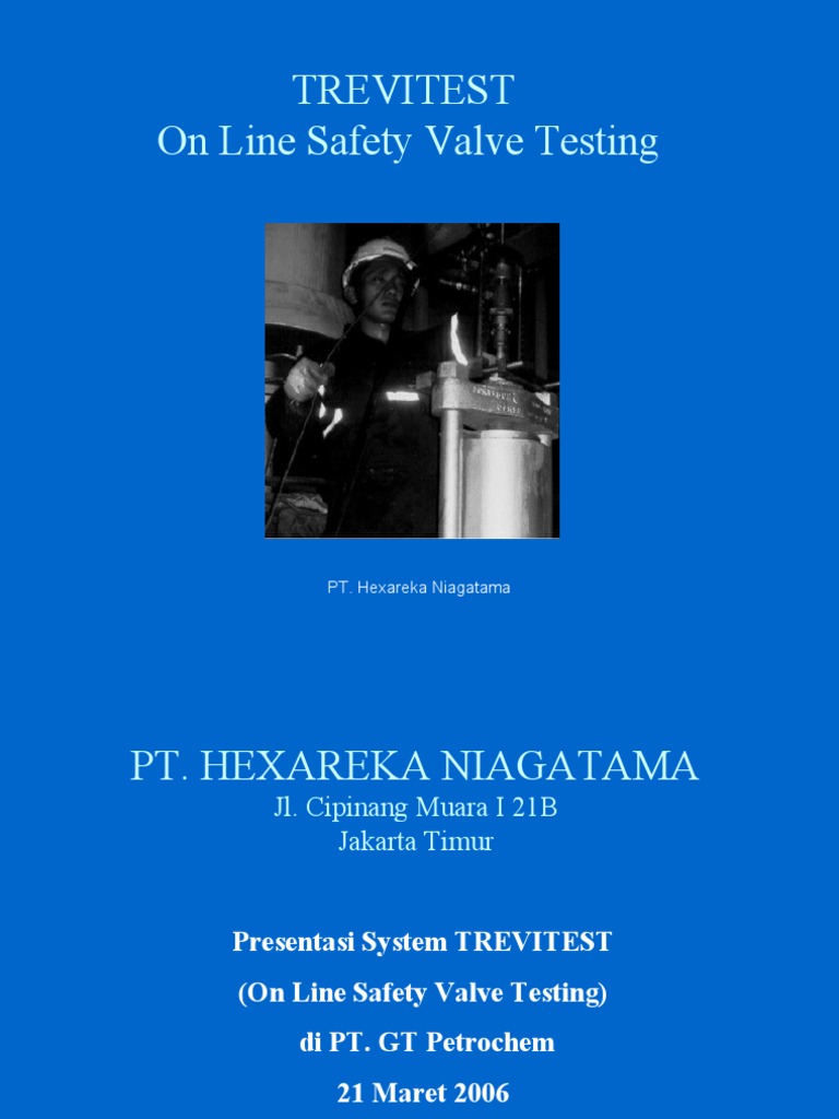 TREVITEST: Uji Katup Pengaman Online | PDF | Teknologi & Rekayasa