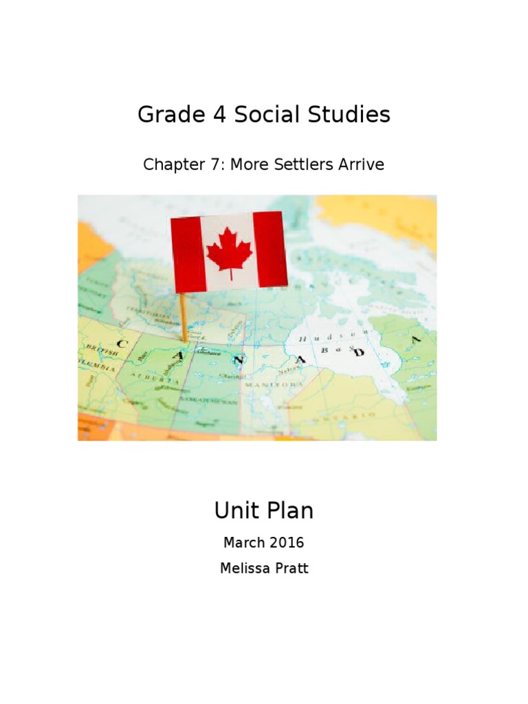 Grade 5 Social Studies Chapter 7 Unit Plan | PDF | Educational ...