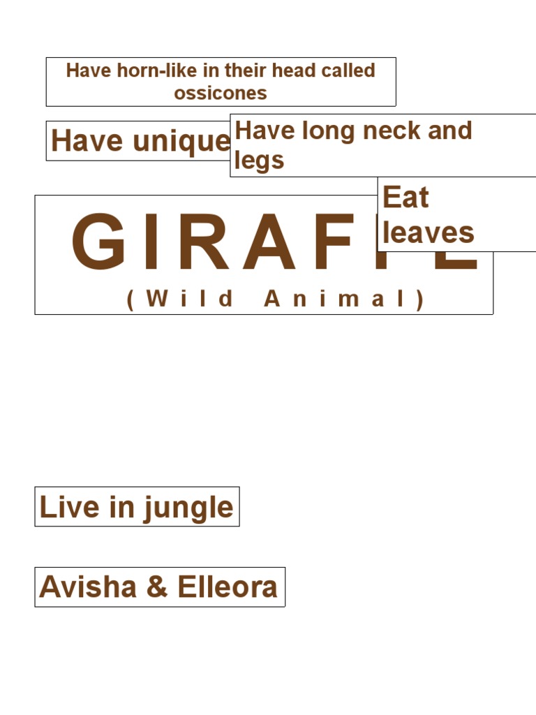 Giraffe Facts for Kids | PDF