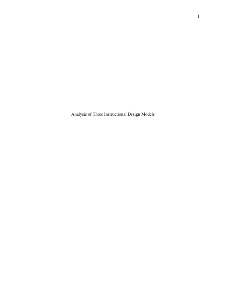 Instructional Design Models Overview | PDF
