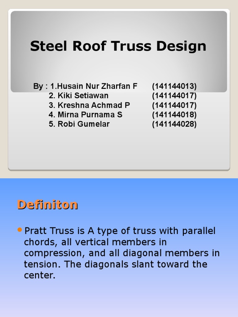 Steel Roof Truss Design | PDF | Truss | Structural Load