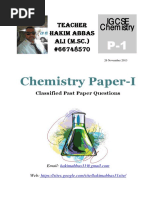 GCE O Level Chemistry Practice Questions | PDF