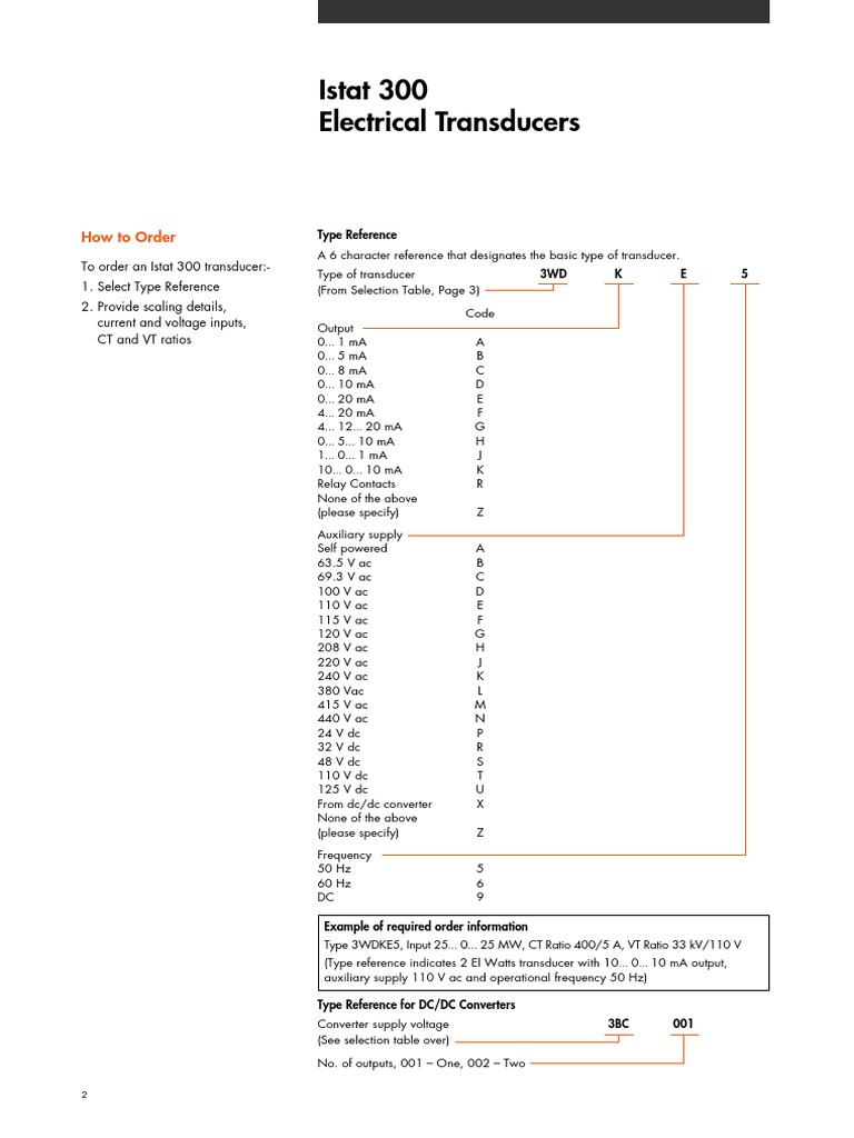 Istat 300 Elect Transducers (I4028E) | PDF | Power Supply | Alternating ...
