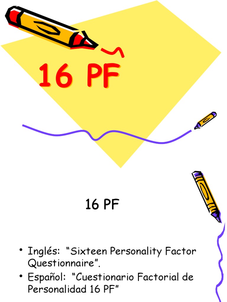 Presentacion de Test - 16PF | PDF | Sicología | Ciencias del comportamiento