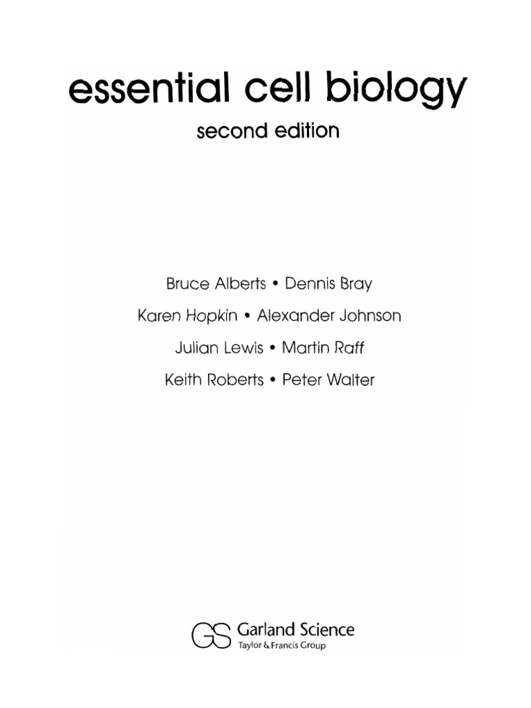 Essential Cell Biology - 2nd Edition - Alberts | PDF | Biology | Life ...