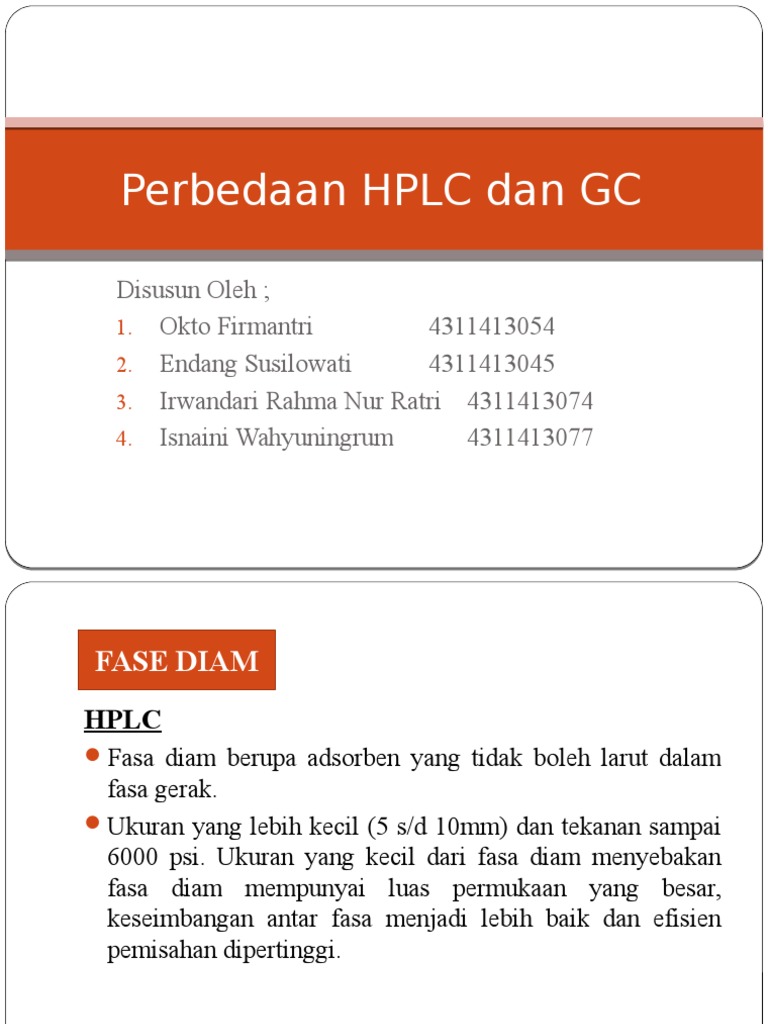 Perbedaan HPLC Dan GC | PDF
