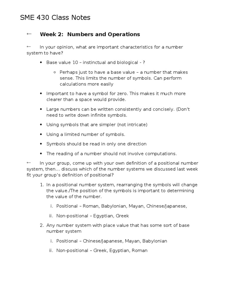 SME 430 Class Notes: Week 2: Numbers and Operations | PDF | Quadratic ...