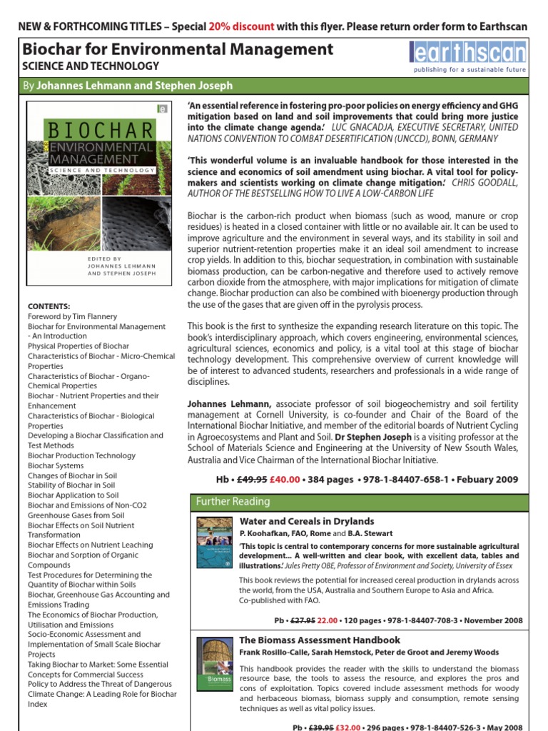 Biochar For Environmental Management | PDF | Climate Change Mitigation ...