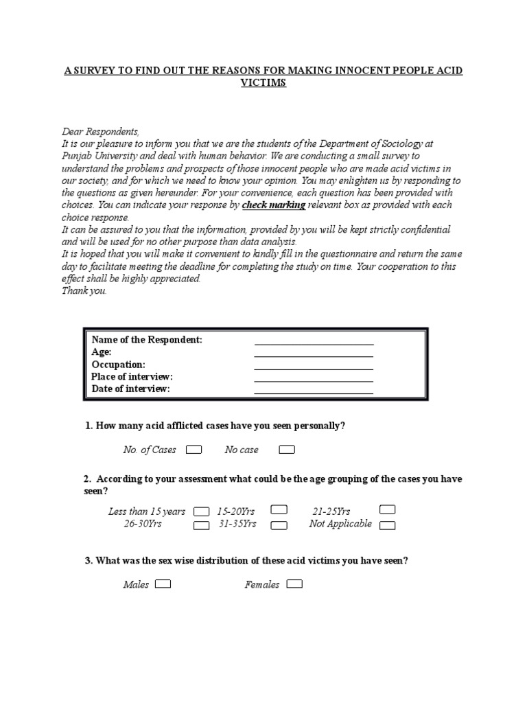 Sample Questionnaire | PDF | Survey Methodology | Questionnaire