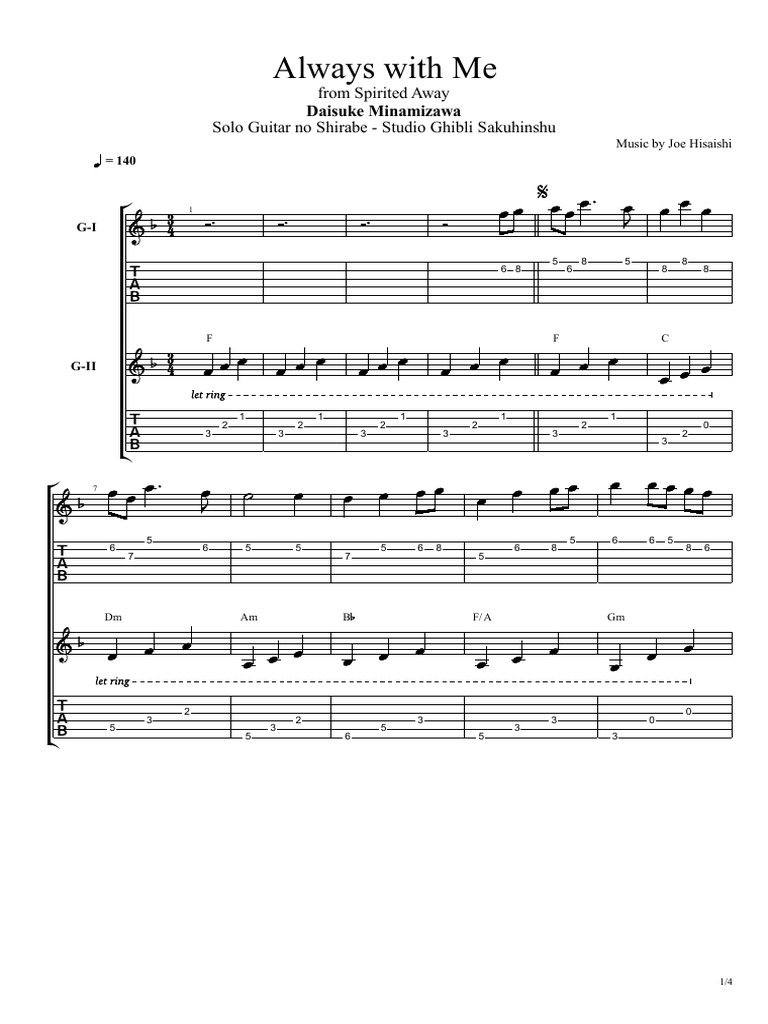 Always With Me Guitar Tab | PDF
