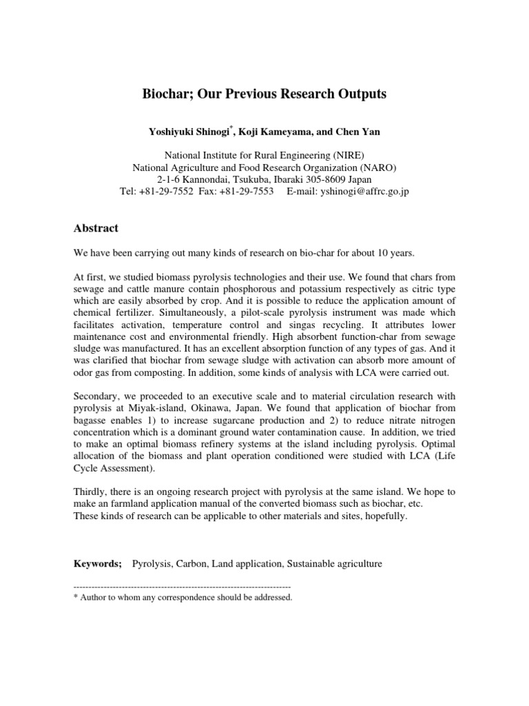 Biochar From Sewage Sludge | PDF | Biomass | Pyrolysis