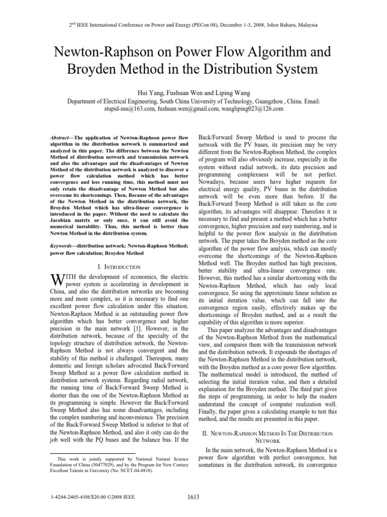 Newton-Raphson Vs Broyden | PDF | Matrix (Mathematics) | Mathematical Analysis