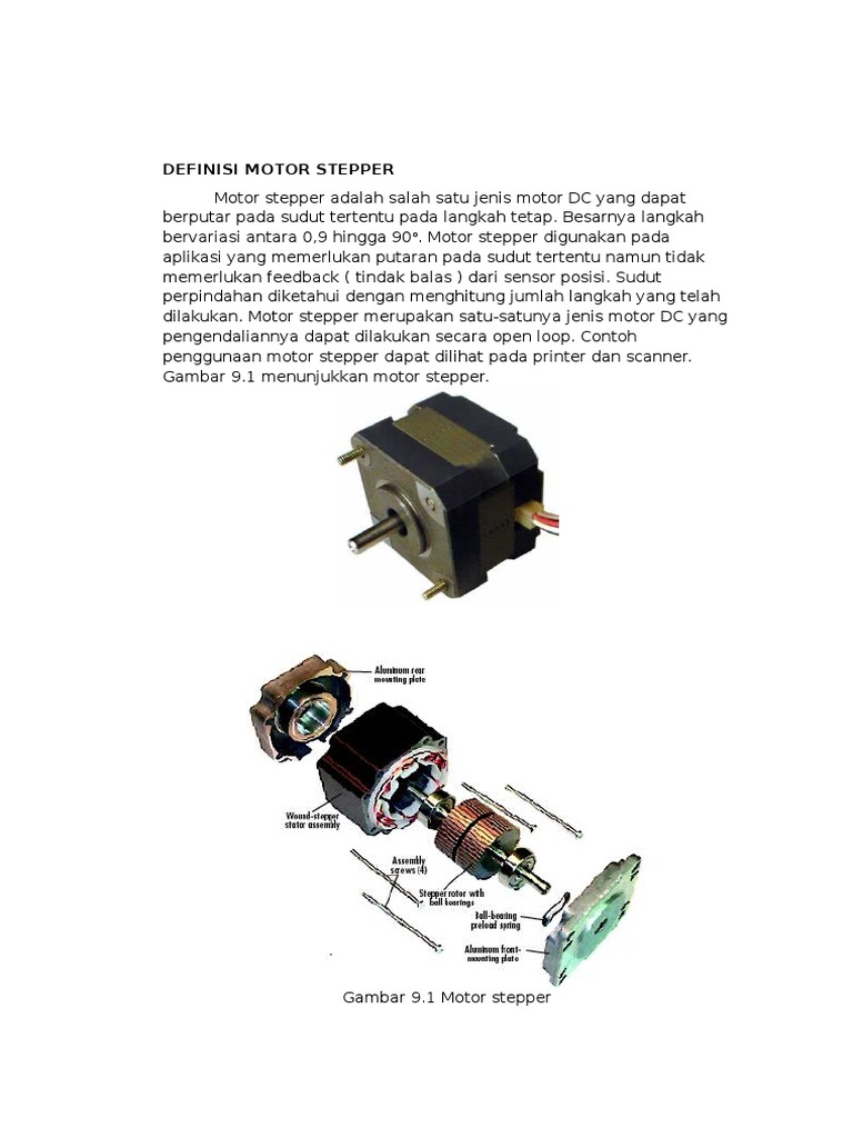 Definisi & Prinsip Kerja Motor Stepper | PDF