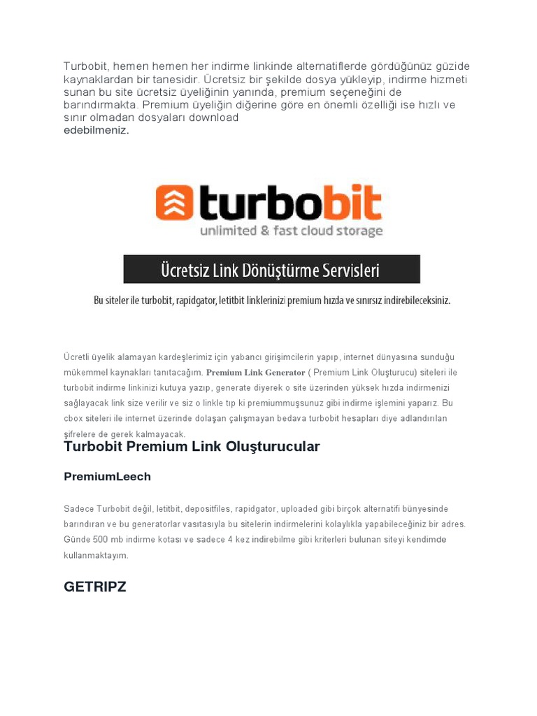 Turbobit Premium