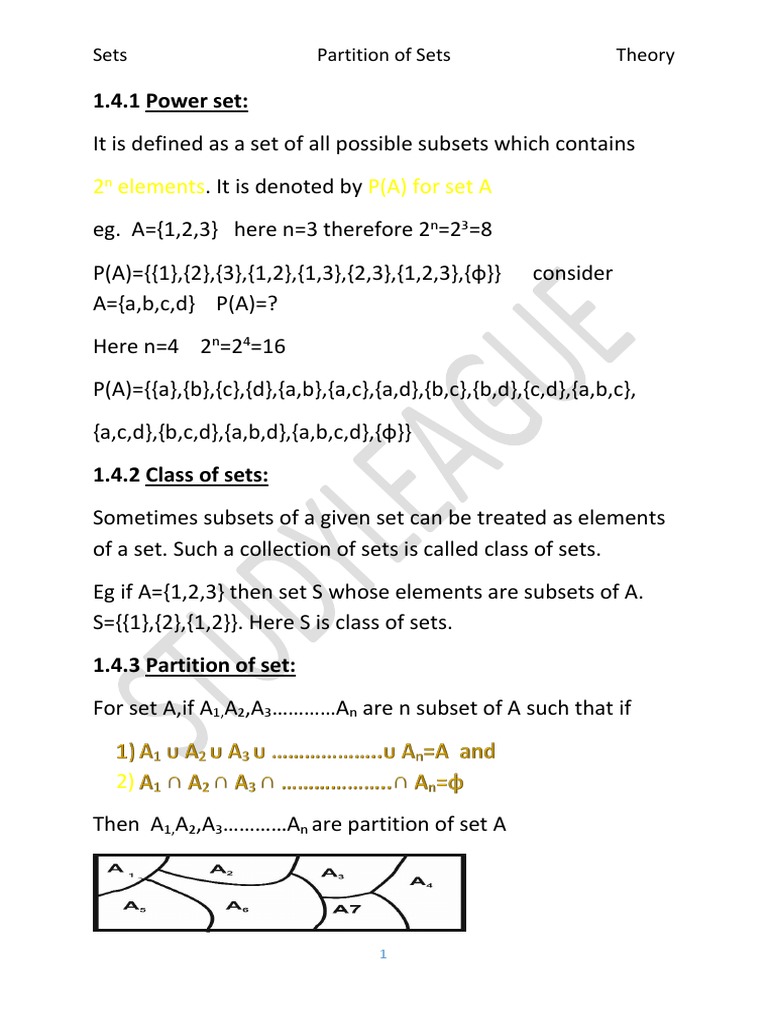 Partition of Sets | PDF | Discrete Mathematics | Abstract Algebra