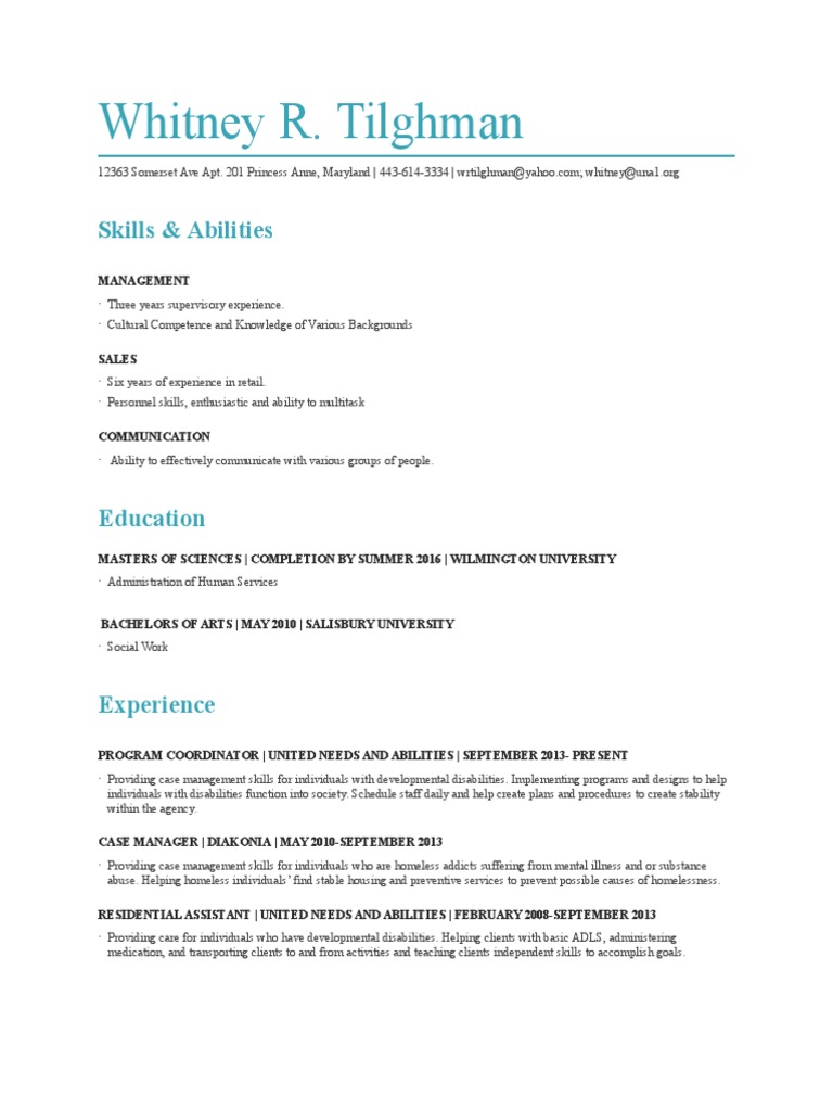 Whitney R Resume | PDF