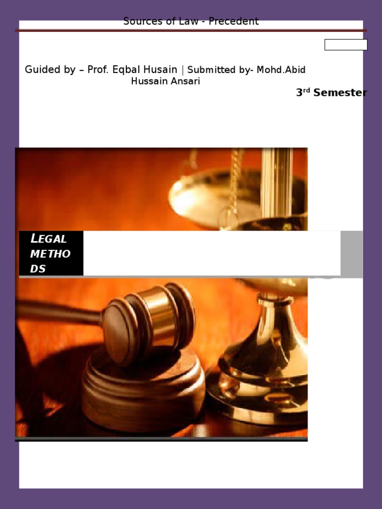 Sources of Law - Precedent | Download Free PDF | Obiter Dictum | Precedent