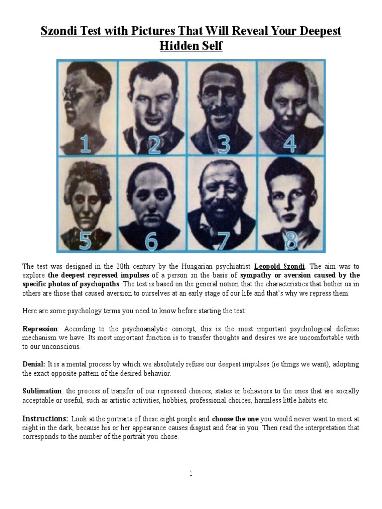 Szondi Test | PDF | Denial | Psychoanalysis