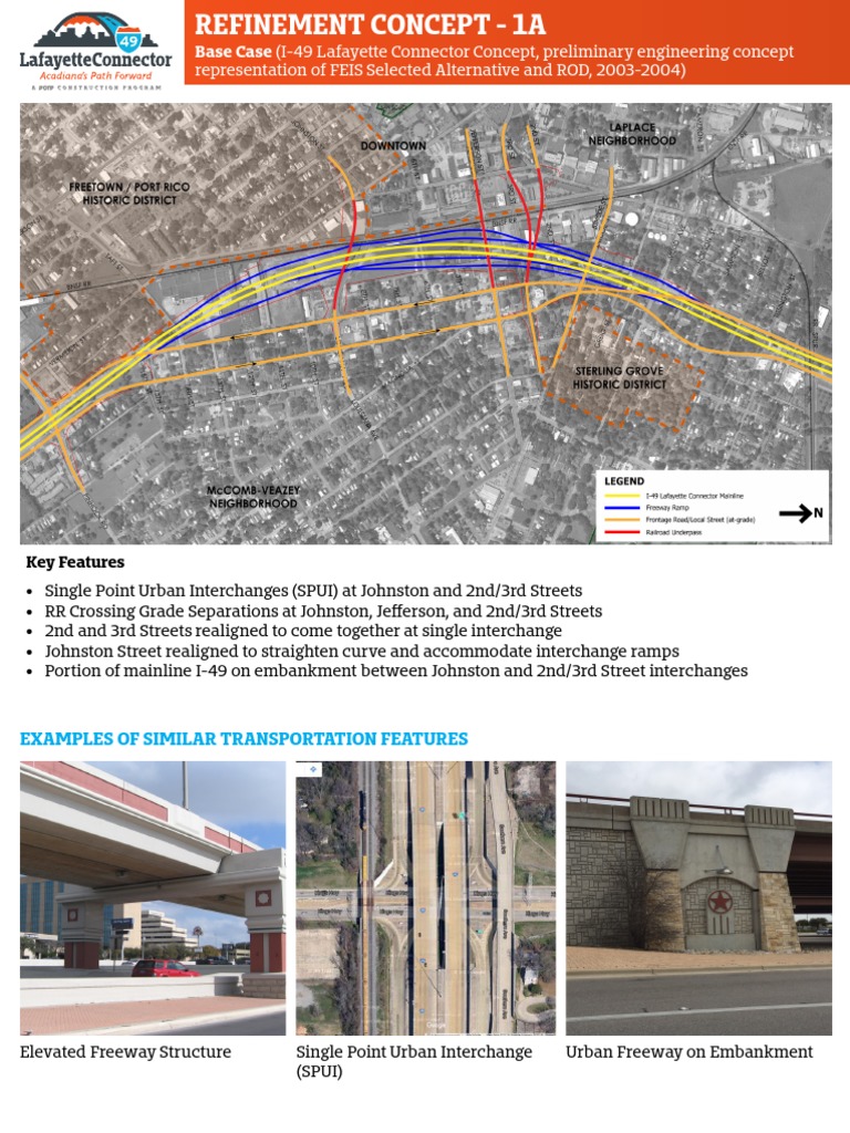 I-49 Lafayette Connector Refinement Concept Plan Illustrations | PDF ...