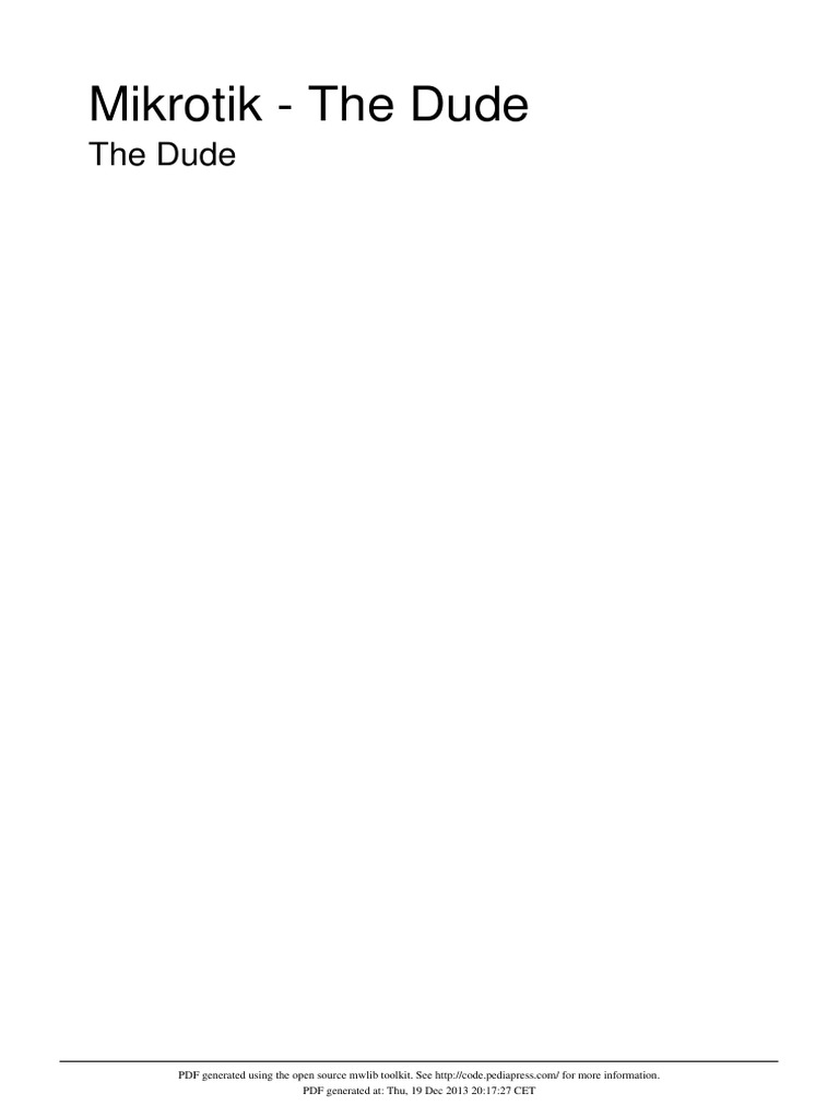 The Dude Manual en Ingles | PDF