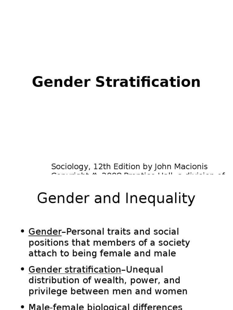 An Overview of Gender Stratification and Inequality from a Sociological ...