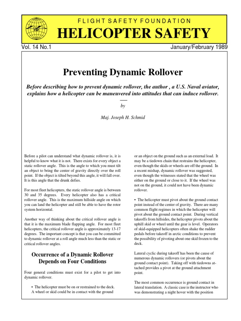Dynamic Rollover | PDF | Helicopter | Helicopter Rotor