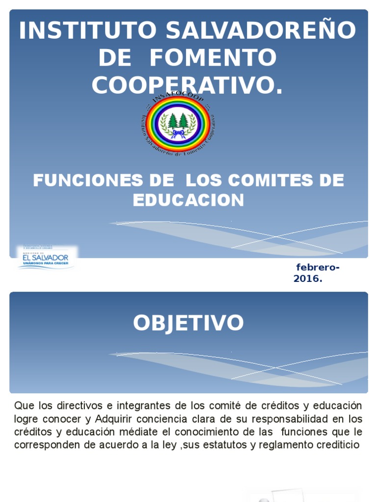 Comite de Educacion y Sus Atribuciones 2016 | PDF | Cooperativa ...