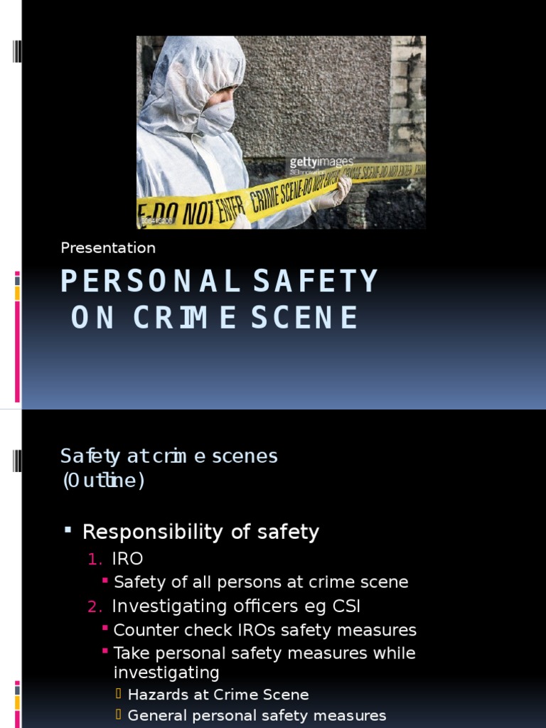 Personal Safety at Crime Scene | PDF | Crime Scene | Personal ...
