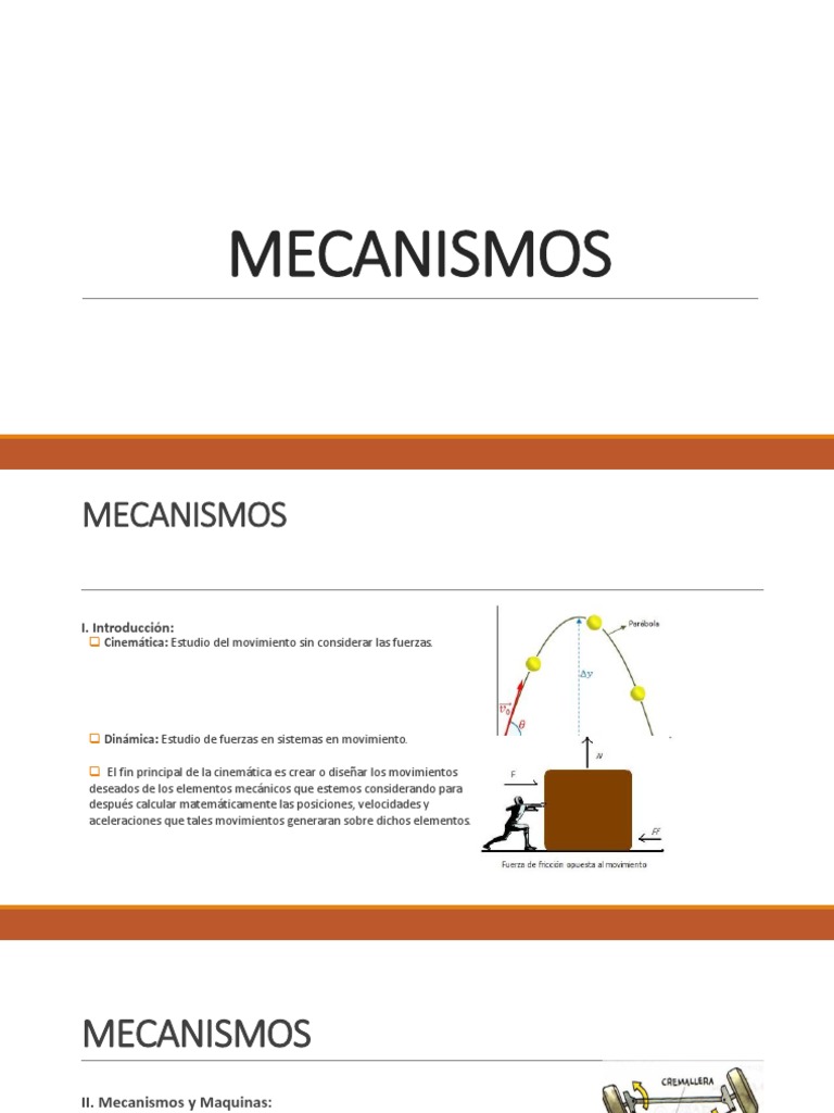 Fundamentos de Mecanismos y Cinemática | PDF | Movimiento (física ...