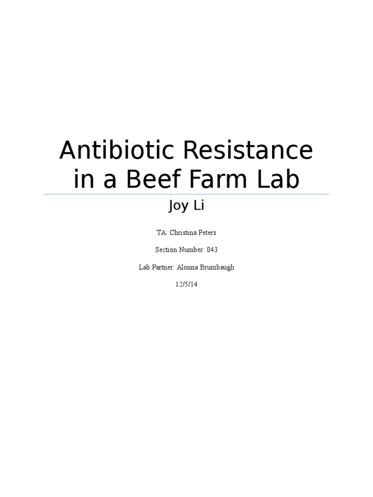 Antibiotic Resistance Lab | PDF | Polymerase Chain Reaction | Gel ...