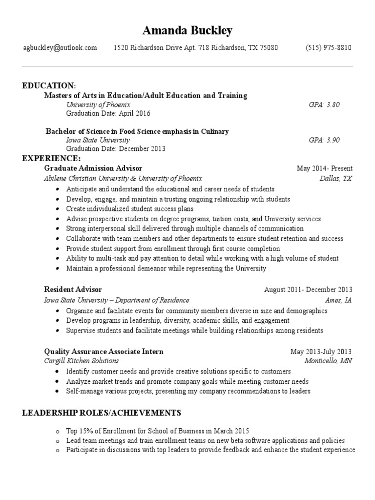 Buckley Resume | PDF
