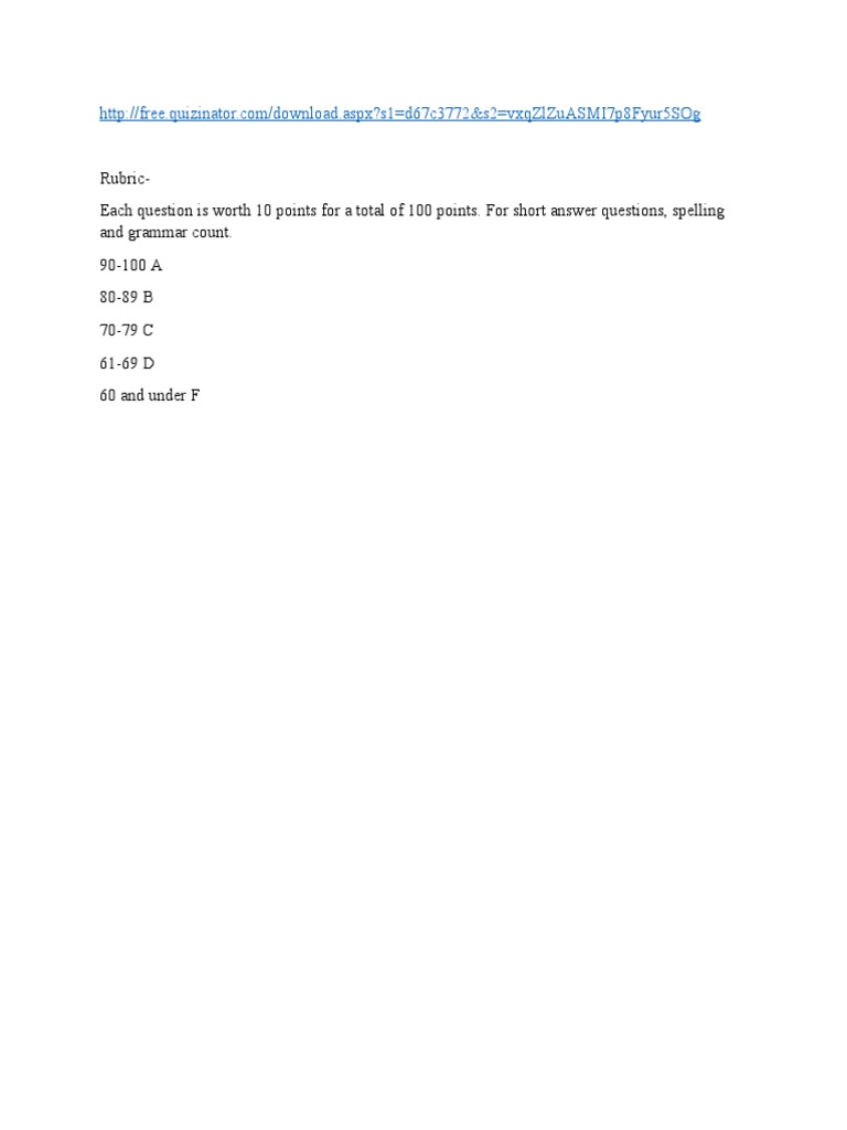 Fake Rubric | PDF