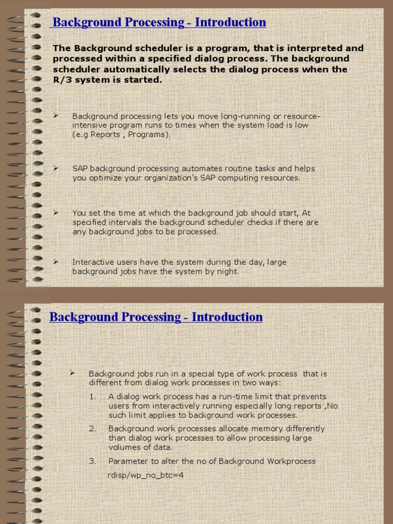 SAP Background Job | PDF | Scheduling (Computing) | Computer Programming