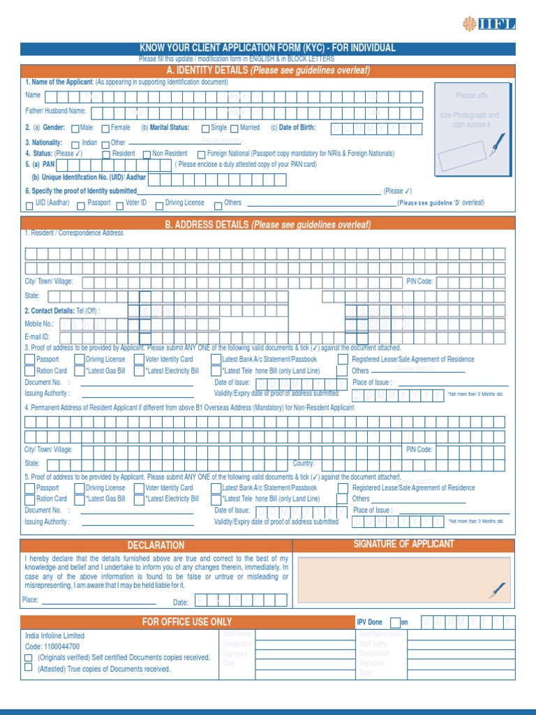New Kyc | PDF | Applications Of Cryptography | Identity Document