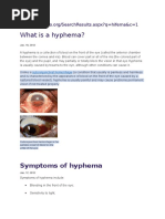 Hyphema and Hypopyon | PDF | Clinical Medicine | Medical Specialties
