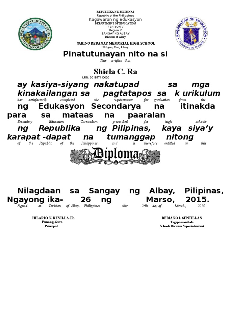 DIPLOMA Highschool | PDF