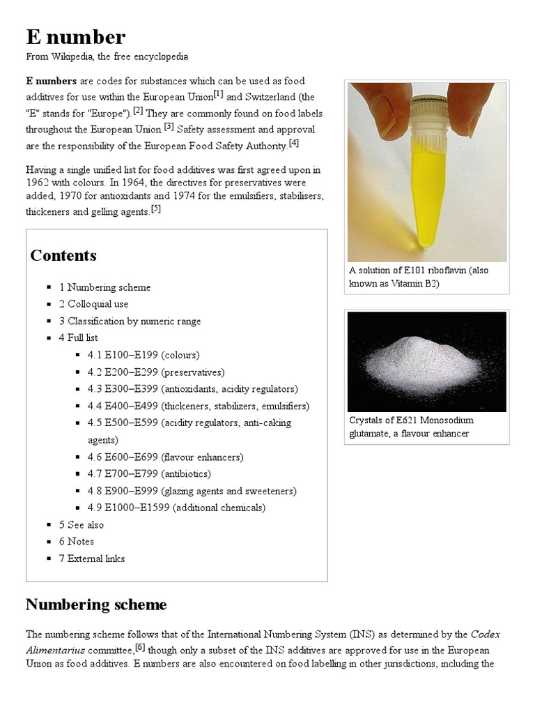 E Number Wikipedia | informacionpublica.svet.gob.gt
