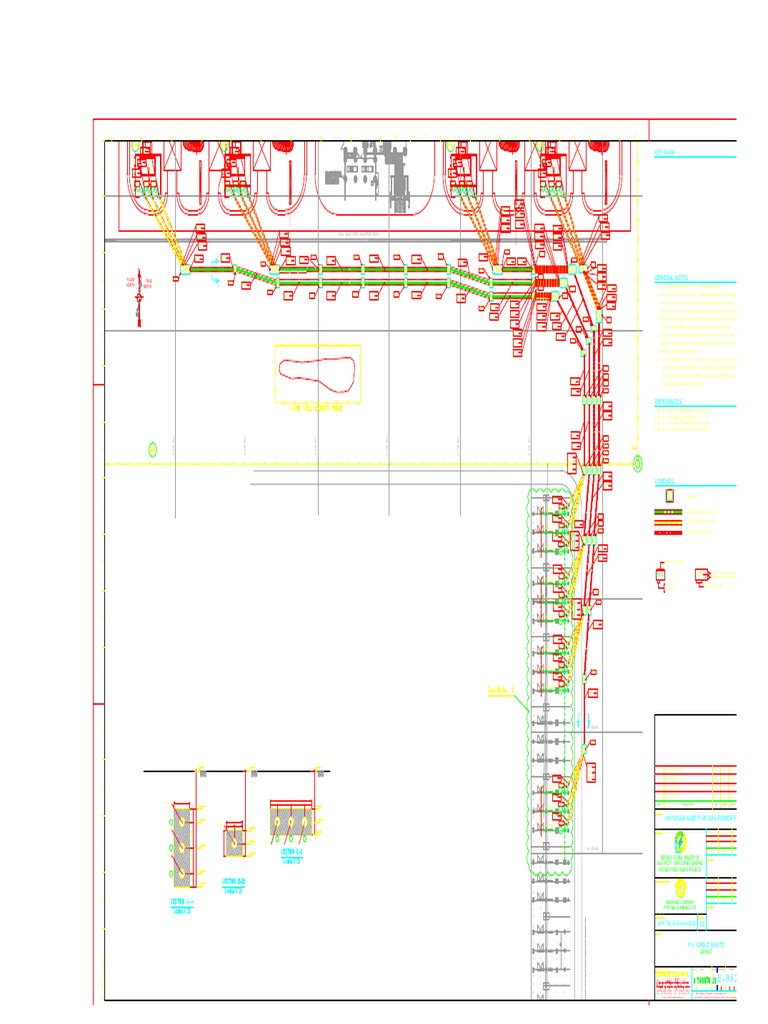 E-082 00 3 HV Cable Route Layout | PDF | Power (Physics) | Electricity