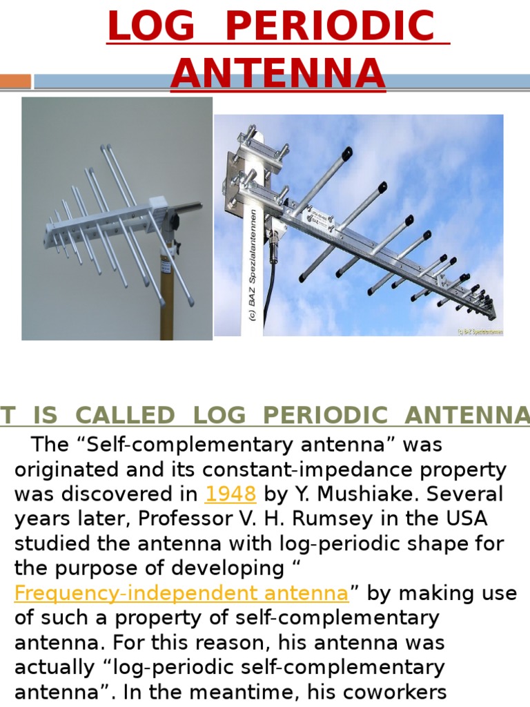 Overview of Log-Periodic Antennas | PDF | Antenna (Radio) | Wireless
