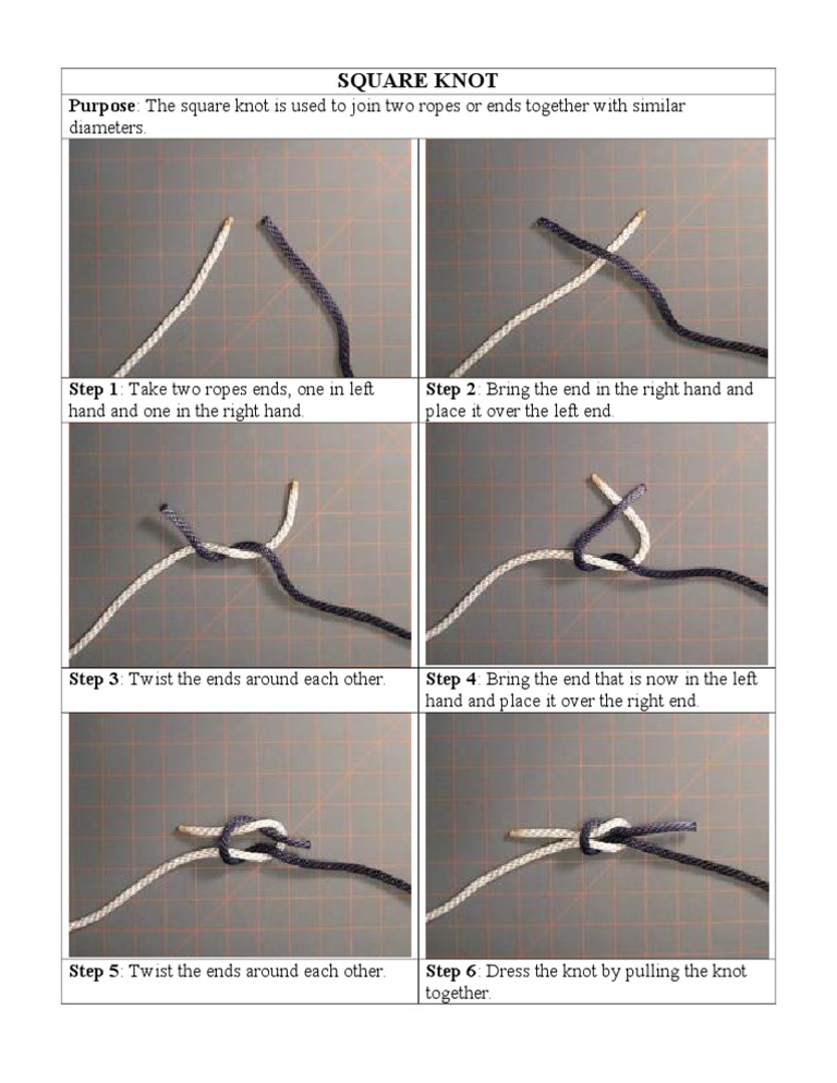 How to Tie a Square Knot | PDF