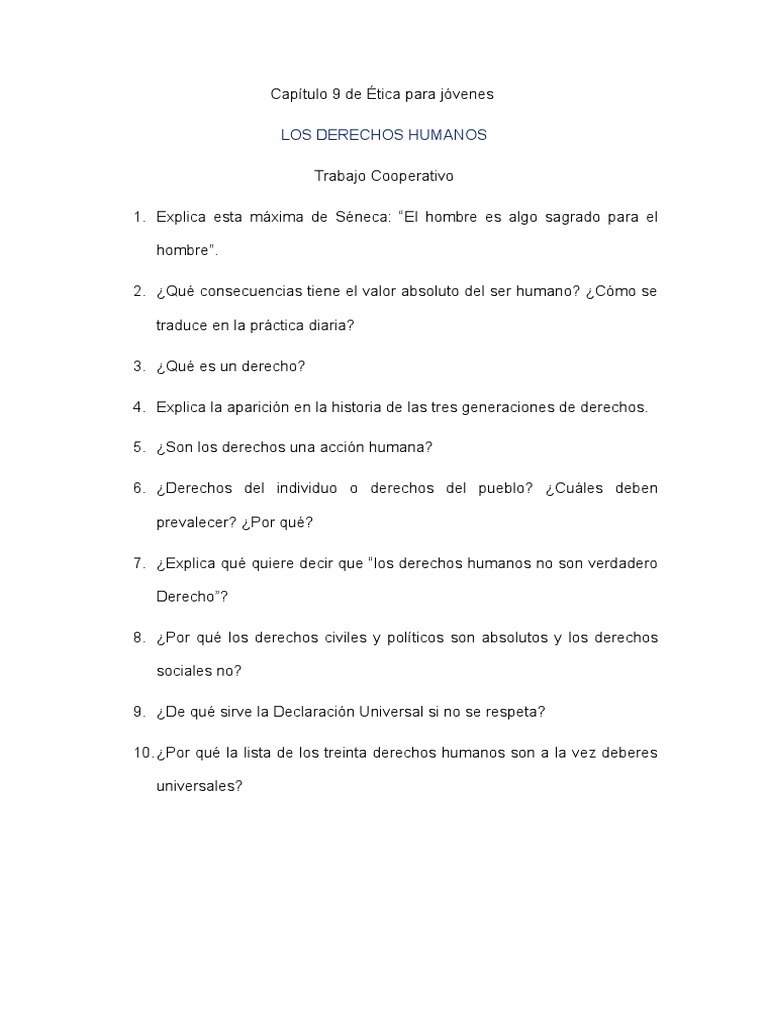 Tema 9 Los Derechos Humanos | PDF