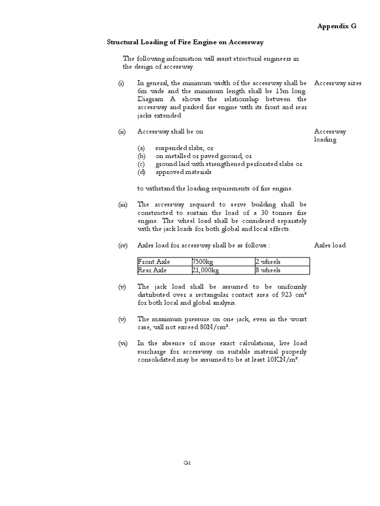 Fire Engine Accessway Structural Guidelines | PDF