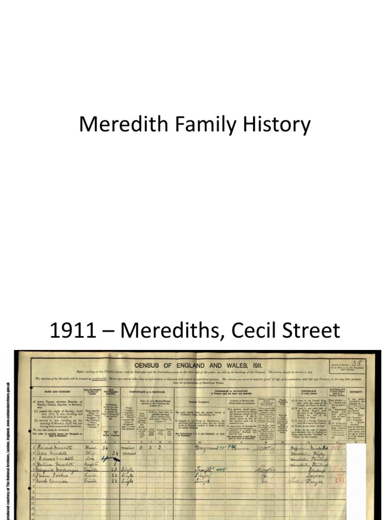 Meredith Family History | PDF