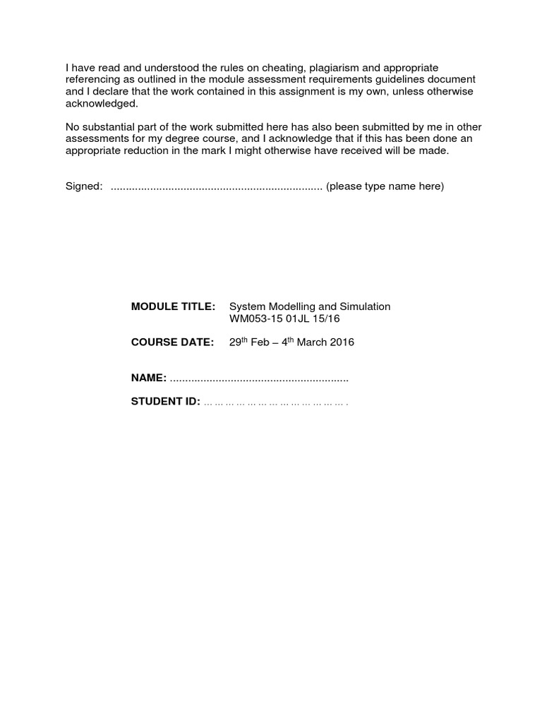 PMA - System Modelling and Simulation WM053-15 01JL PDF | PDF ...