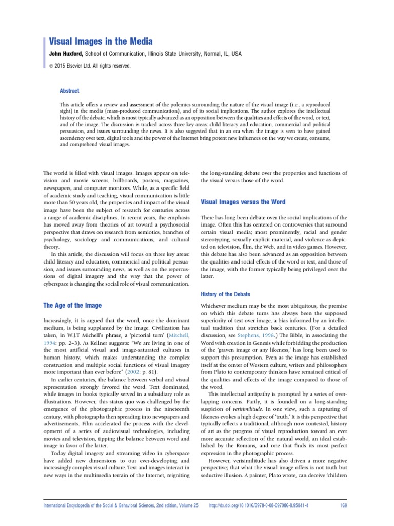 Visual Images in The Media | PDF | Representation (Arts) | Mass Media