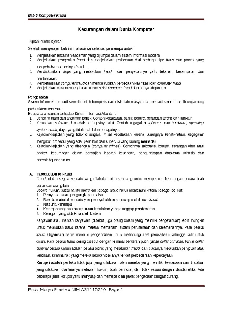 RMK Bab 5 Sistem Informasi Akuntansi | PDF